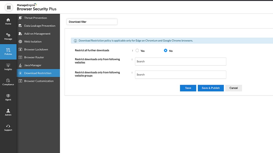 ManageEngine Browser Security Plus Reviews & Pricing 2024