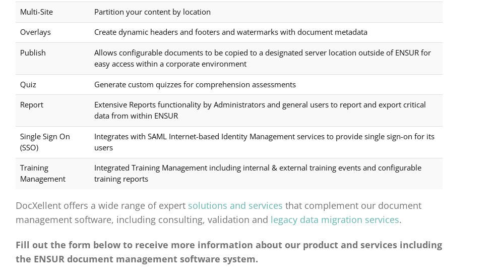 ENSUR DMS Reviews & Pricing 2025