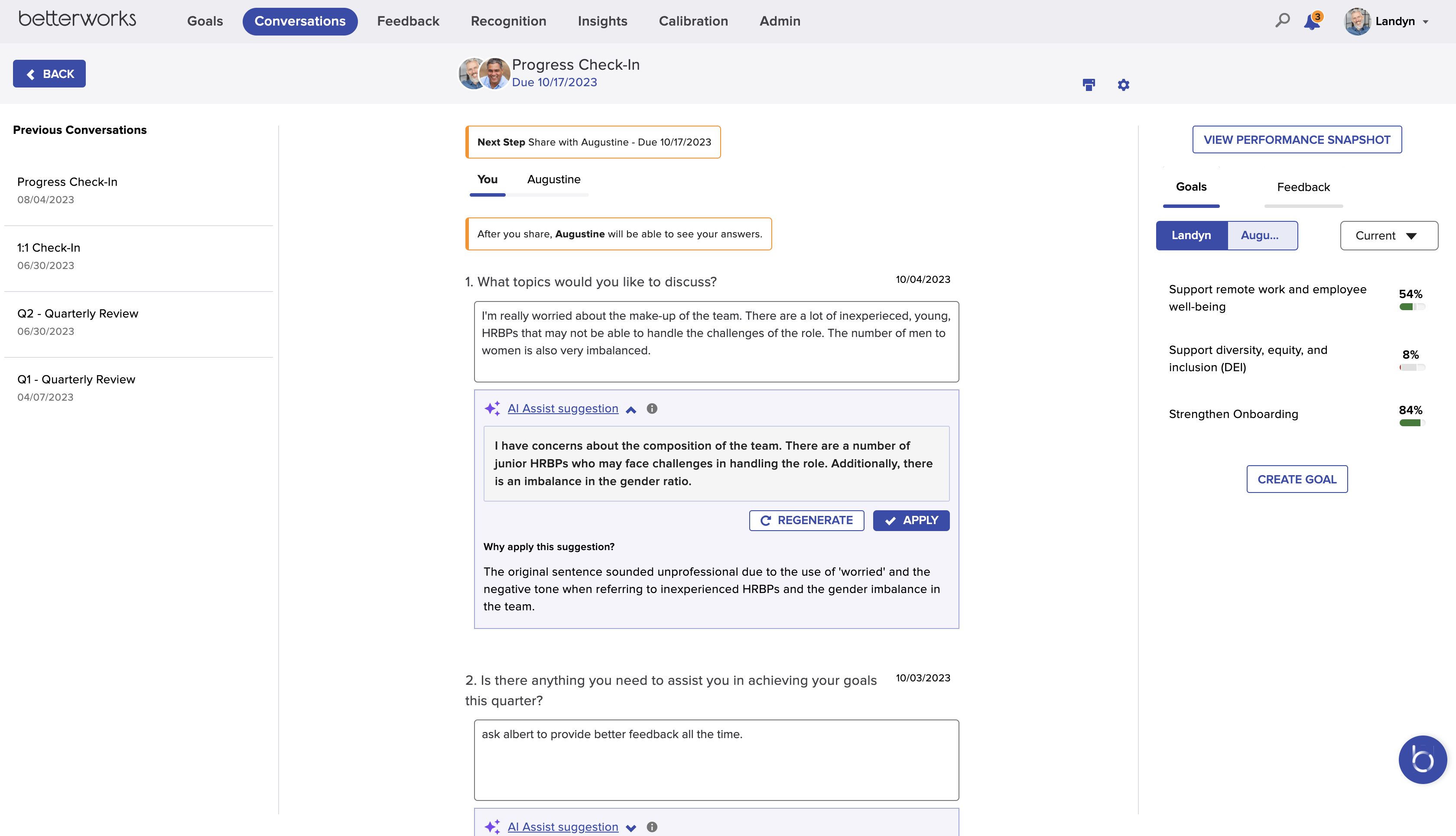 Betterworks Reviews & Pricing 2025 | GoodFirms