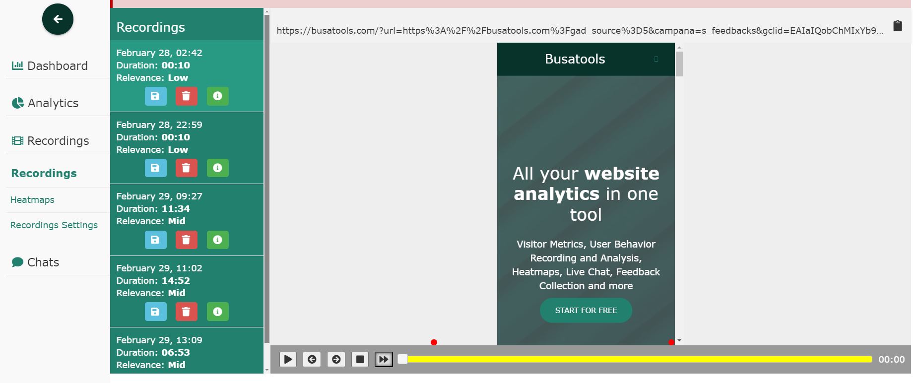 Busatools Session Recording Tool Reviews & Pricing 2025