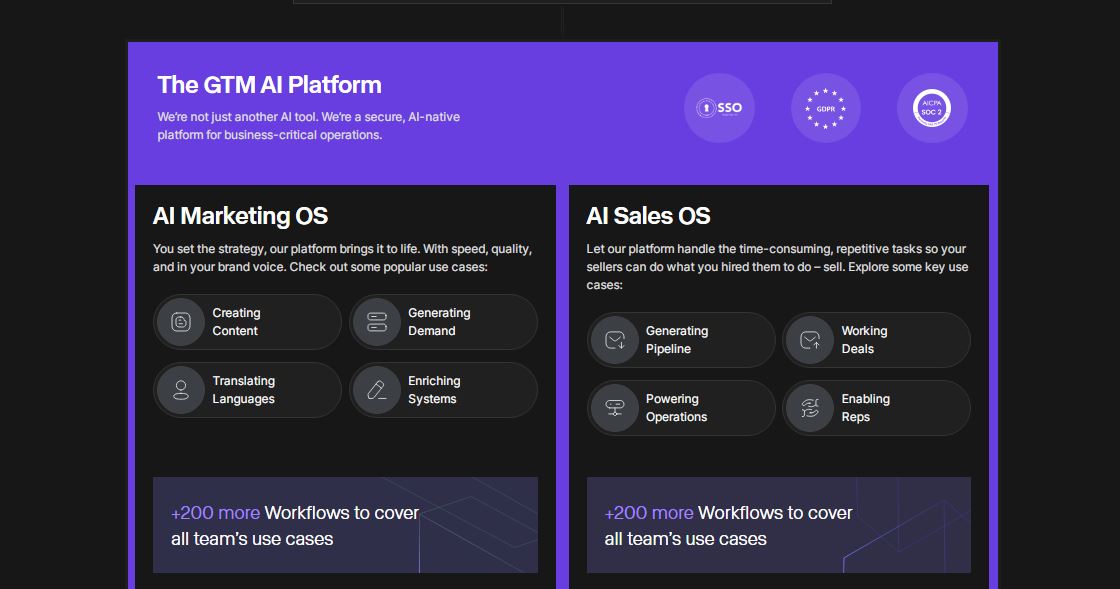 GTM AI Platform Reviews & Pricing 2025