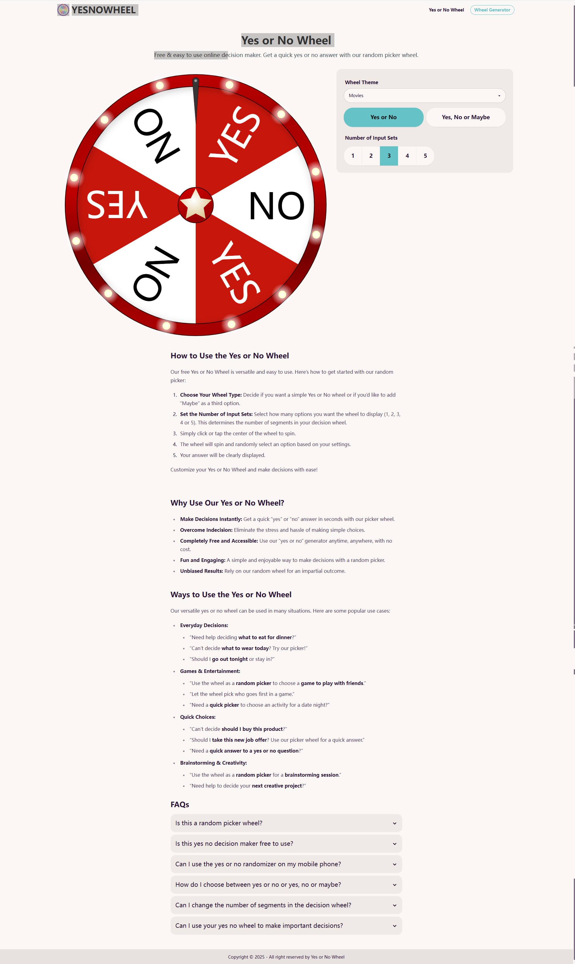 Yes or No Wheel Reviews & Pricing 2025