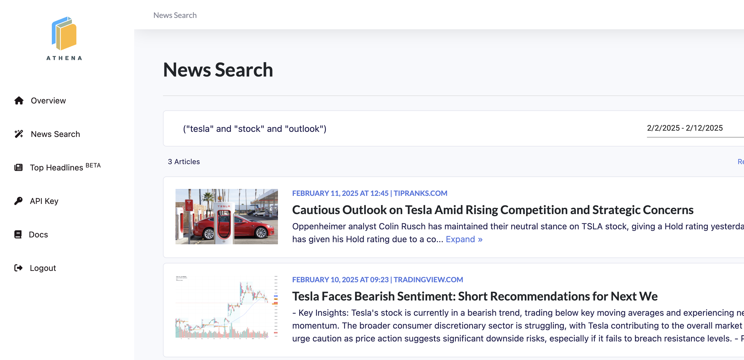 Athena News API Reviews & Pricing 2025
